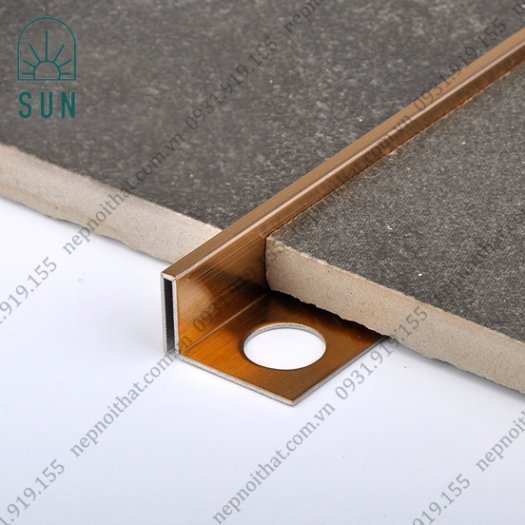 Nẹp inox ốp kết thúc gạch dạng vuông - Nẹp inox trang trí - Nẹp ốp bo ...