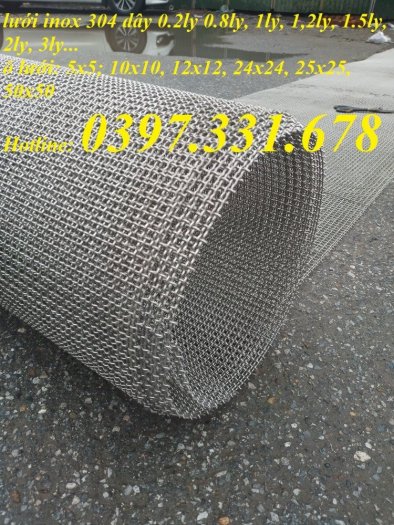 Lưới inox 304 1ly, 1,2ly, 1.5ly, 2ly, 3ly ô 5x5; 10x10, 15x15, 25x25, 30x30 giá rẻ nhất thị ...