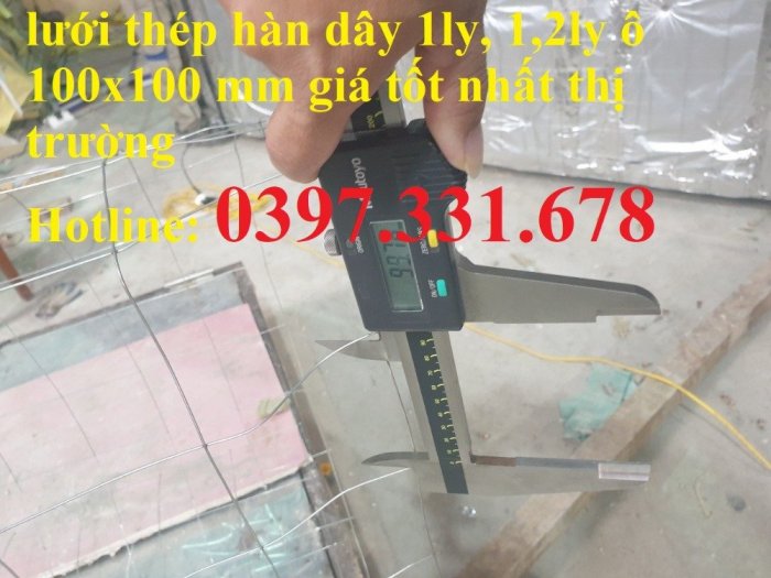 Lưới thép hàn mạ kẽm D1ly A(100x100); D1.2ly A(100x100) hàng sẵn kho Mới 100%, giá: 330.000đ ...